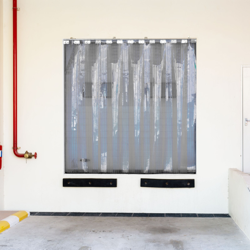 Rideau à lanières PVC transparent - Protection thermique