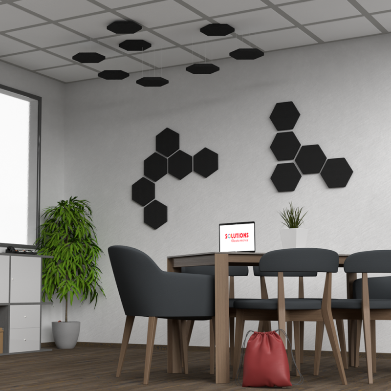 Acoustic Panel for Ceiling and Wall Hexagon, Hexagonal