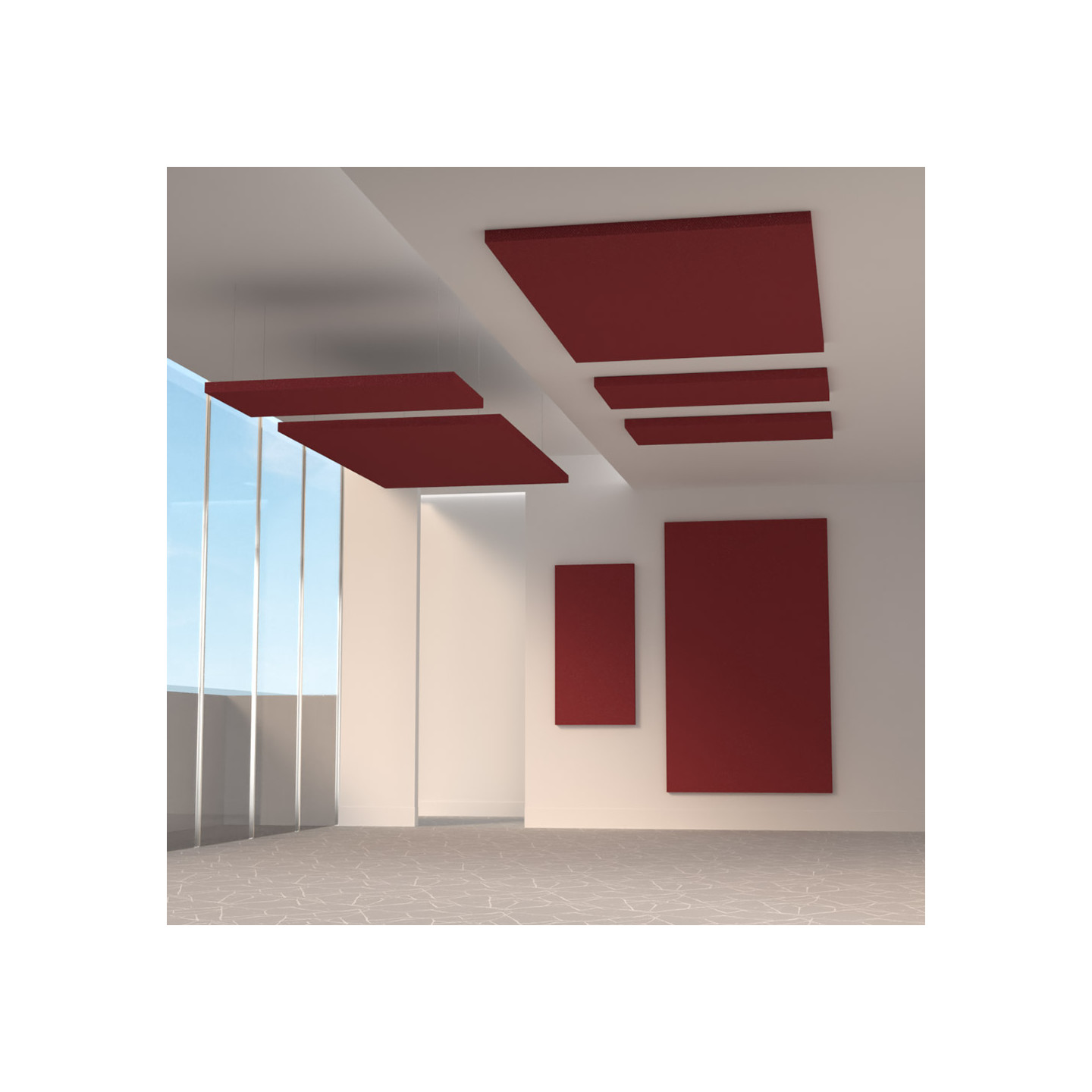 Acoustic Panel for Ceiling and Wall Rectangle, Rectangular